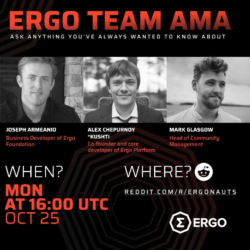 Oct 25 Ergo Team Ama [Every answer compiled] | by Daniumy | Medium
