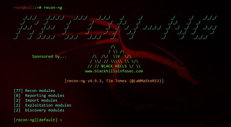 Web application reconnaissance using Recon-ng | by David Artykov | Purple Team | Medium