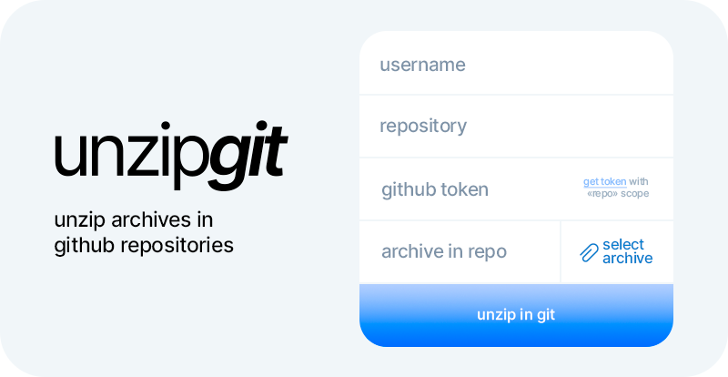 How to unzip an archive into a github repository? | by unzipgit | Medium