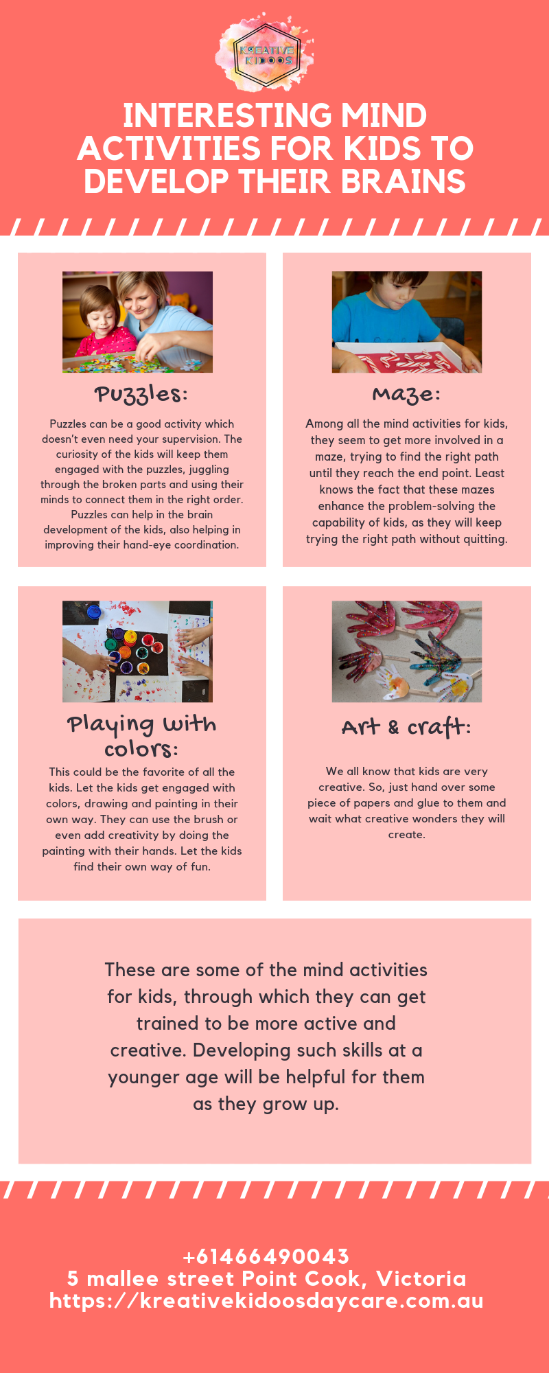 Mind Activities For Kids. As a family day care agency point cook… | by ...