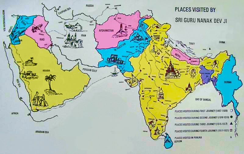 Spread Of Sikhism Map