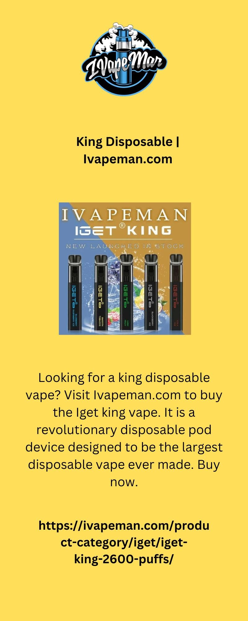 King Disposable | Ivapeman.com - Ivapeman - Medium