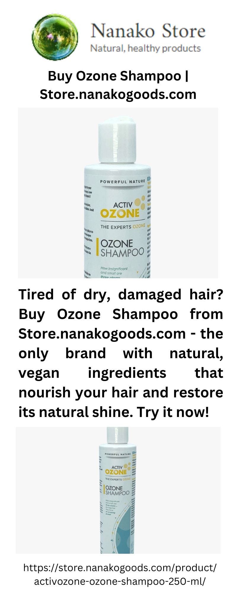 Buy Ozone Shampoo | Store.nanakogoods.com - Nanakogoods - Medium