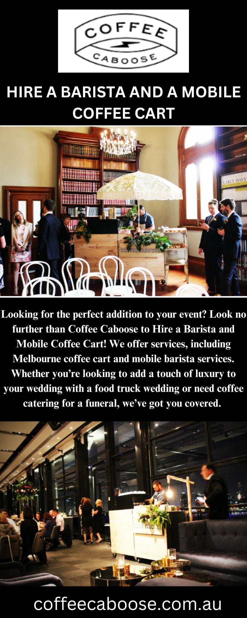 Melbourne Coffee Cart Hire | Coffeecaboose.com.au - Coffee Caboose - Medium