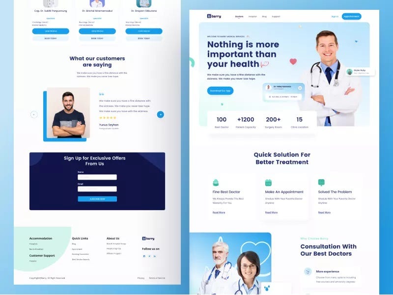 Medical Website Modern Landing Pages & Templates | by Pabel Ahmed | Medium