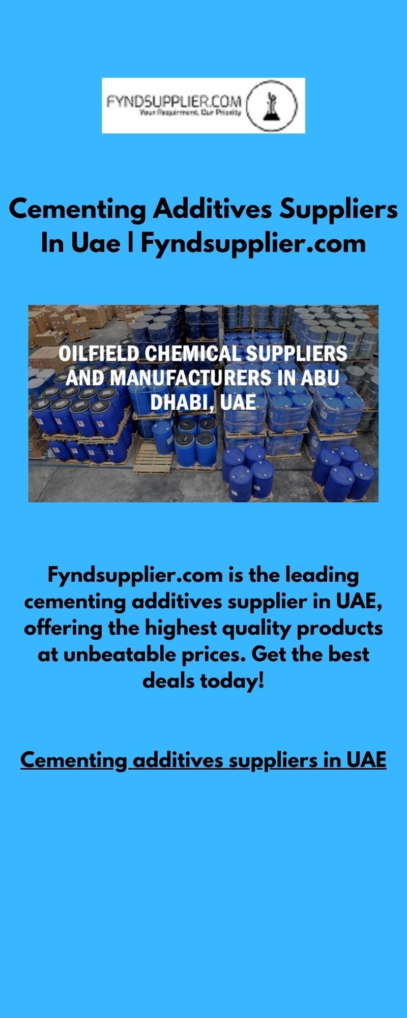 Cementing Additives Suppliers In Uae | Fyndsupplier.com - Fyndsupplier ...