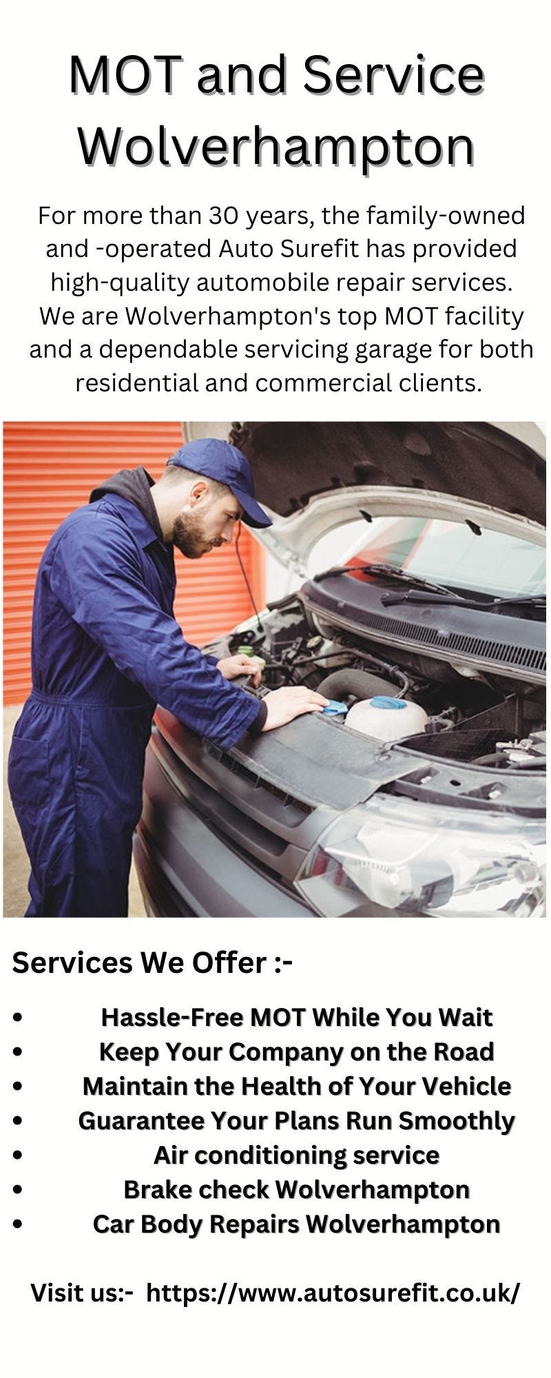 MOT and Service Wolverhampton - autosure fit - Medium