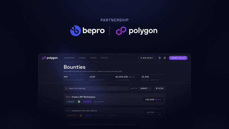 Bepro Network Announces Partnership with Polygon to Create a Bounty ...