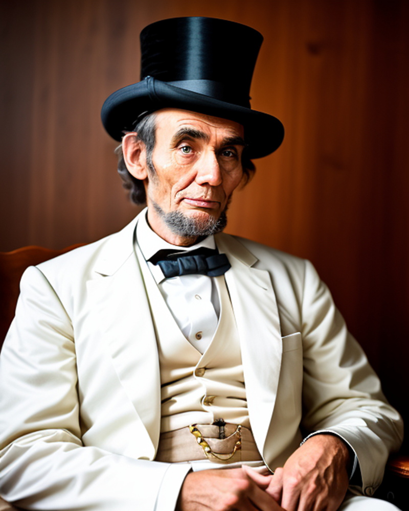 Abraham Lincoln Standing Up With Hat
