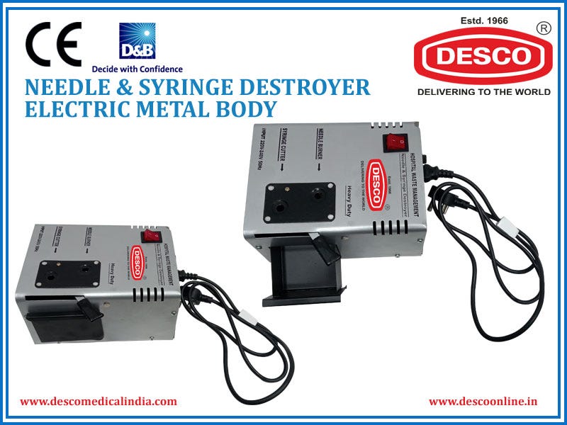 Get Manual and Electric Needle & Syringe Destroyer Exporter in India ...