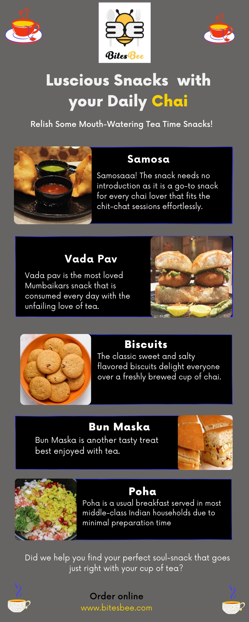 15 Tea Time Snacks You Must Try with Your Chai! - BitesBee - Medium