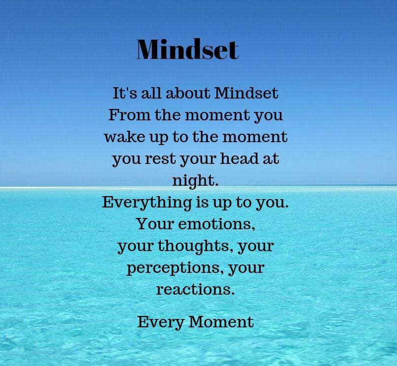 Mindset influences the shaping of our reality Our mindset profoundly ...