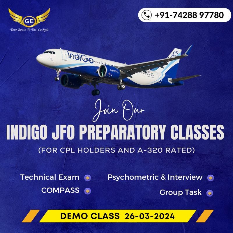 Apply for Indigo JFO Preparatory Classes - Golden Epaulettes Aviation ...