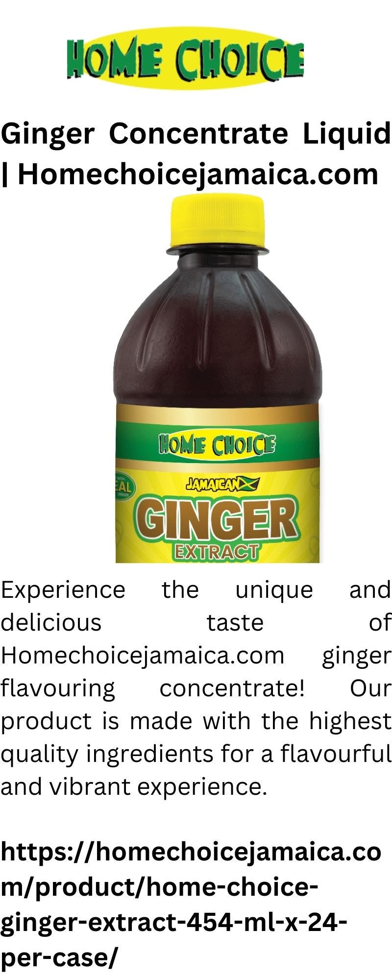 Ginger Concentrate Liquid | Homechoicejamaica.com - Home choice ...