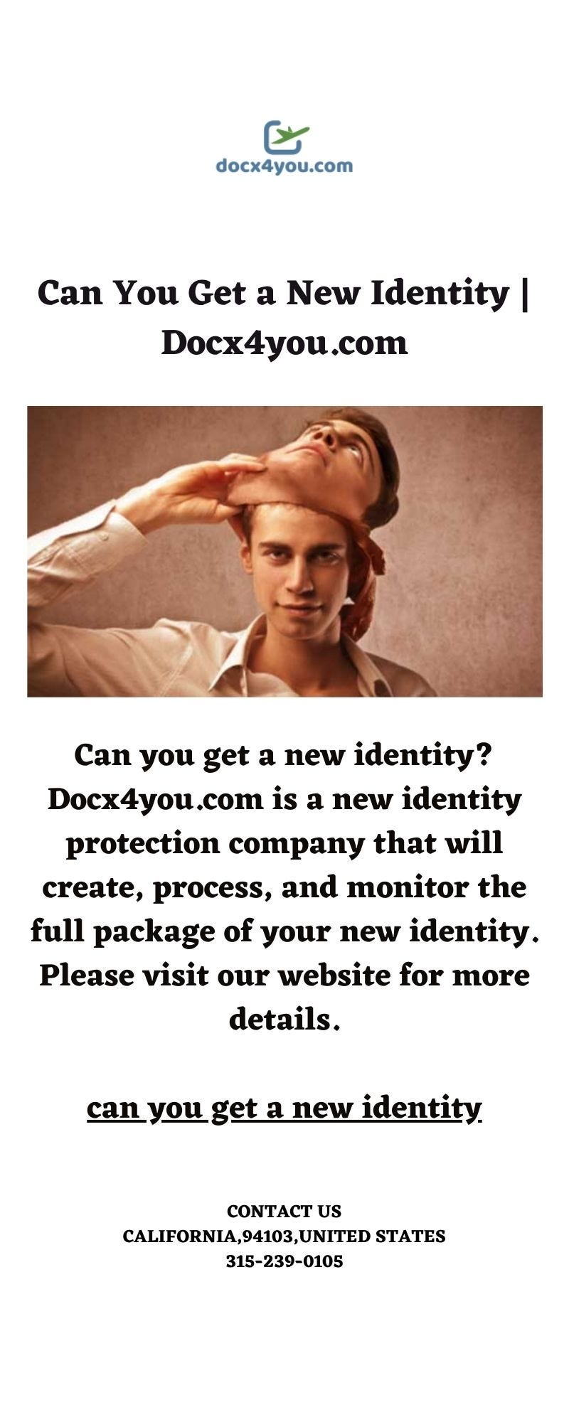 Can You Get a New Identity | Docx4you.com - Docxyou - Medium