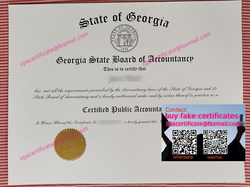 How to create a fake Georgia CPA certificate | by buycpacert | Oct ...