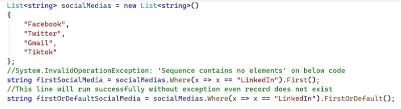 𝐖𝐡𝐚𝐭 𝐢𝐬 𝐭𝐡𝐞 𝐝𝐢𝐟𝐟𝐞𝐫𝐞𝐧𝐜𝐞 𝐛𝐞𝐭𝐰𝐞𝐞𝐧 𝐅𝐢𝐫𝐬𝐭() 𝐚𝐧𝐝 𝐅𝐢𝐫𝐬𝐭𝐎𝐫𝐃𝐞𝐟𝐚𝐮𝐥𝐭() 𝐢𝐧 𝐋𝐈𝐍𝐐 ? - Muhammad Waseem - Medium