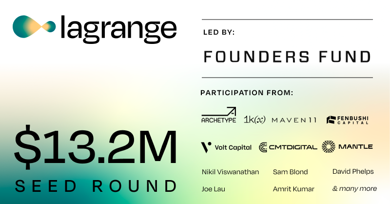 Lagrange Labs Announces $13.2M in Seed Funding to Revolutionize Big Data Applications with its ...