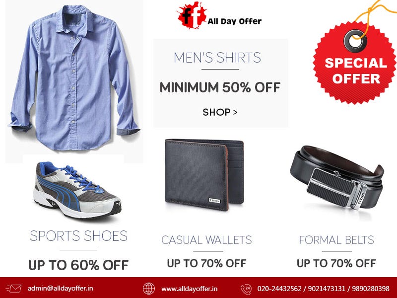 Men’s Clothing Offer Online Shopping India | by Alldayoffer In | Medium