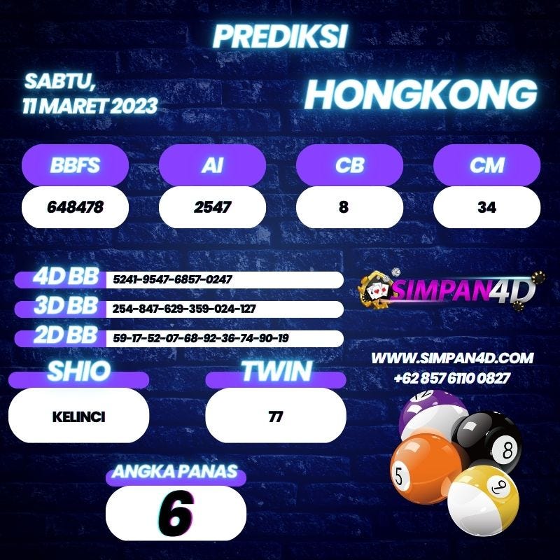 PREDIKSI ANGKA SIMPAN4D HONGKONG, 11 MARET 2023 - simpan4d - Medium