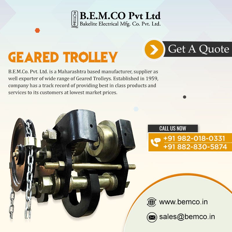 Features of Geared Trolley! - Bemco Pvt Ltd - Medium
