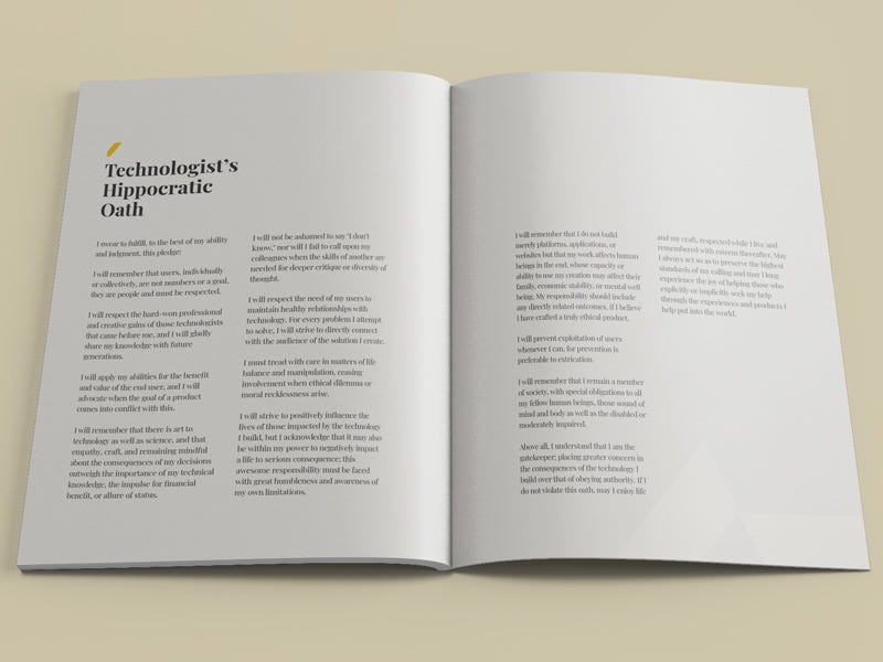 The Technologist’s Hippocratic Oath | by Mariesa Lenz | Built to Adapt | Medium