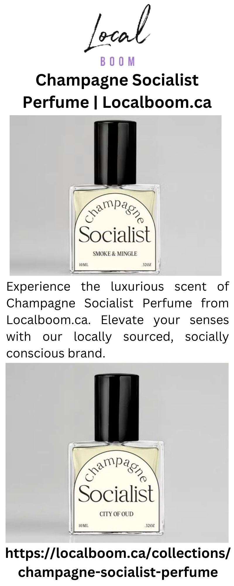 Champagne Socialist Perfume | Localboom.ca - The Local Boom Gift Shop ...