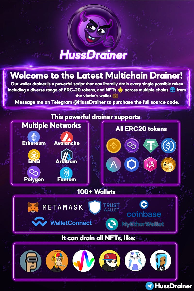 How to Buy a Crypto Drainer — HussDrainer | by Crypto Wave News | Oct, 2024 | Medium
