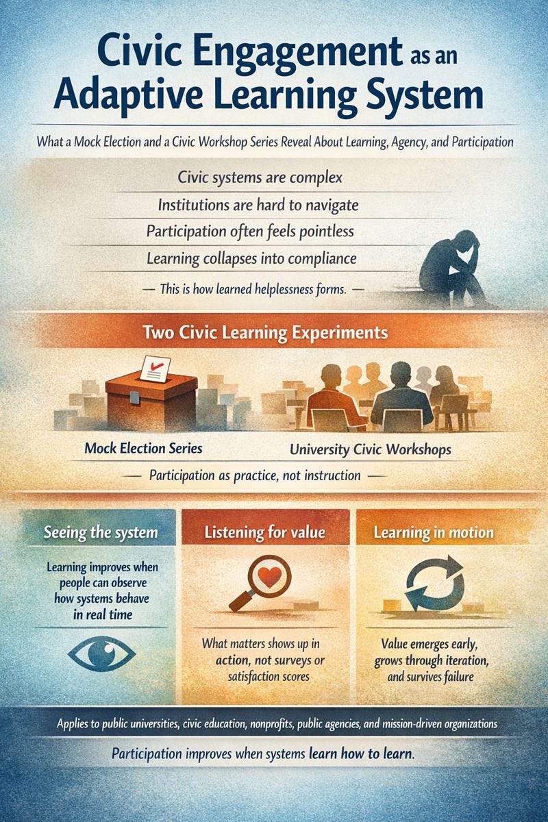 Civic Engagement as an Adaptive Learning System: Lessons from a Mock ...