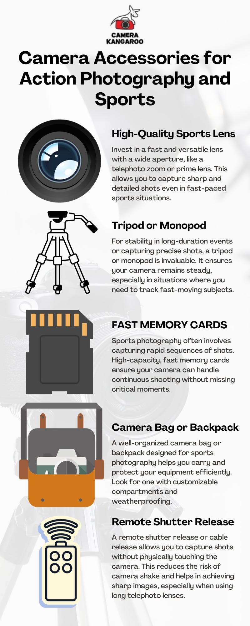 Camera Accessories for Action Photography and Sports - Camera Kangaroo ...