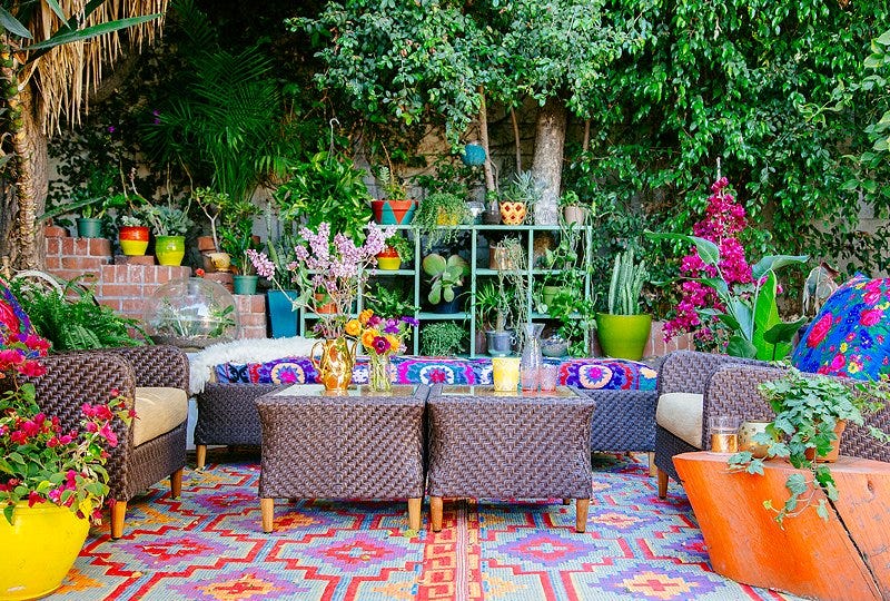 A Bohemian Outdoor Living Room. Do you love the boho look? If so, you ...