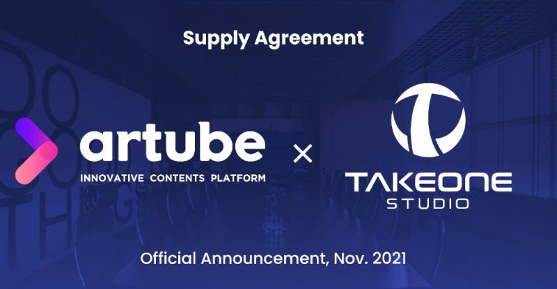 아튜브, 테이크원스튜디오와 IP 공급계약 체결 밝혀. 안녕하세요 아튜브 팀입니다. | by Artube | Artube ...