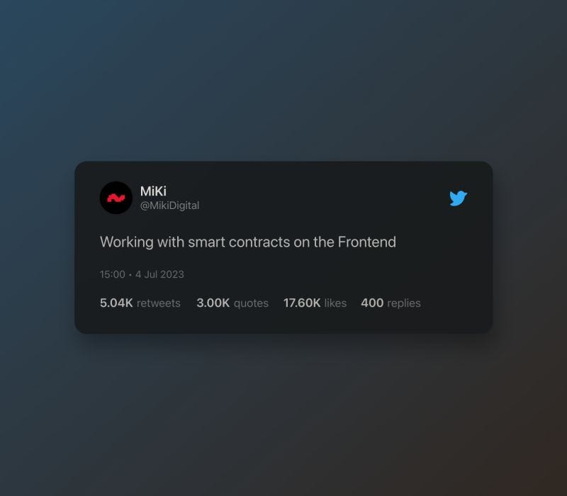 Working with smart contracts on the Frontend | by MiKi Digital | Medium