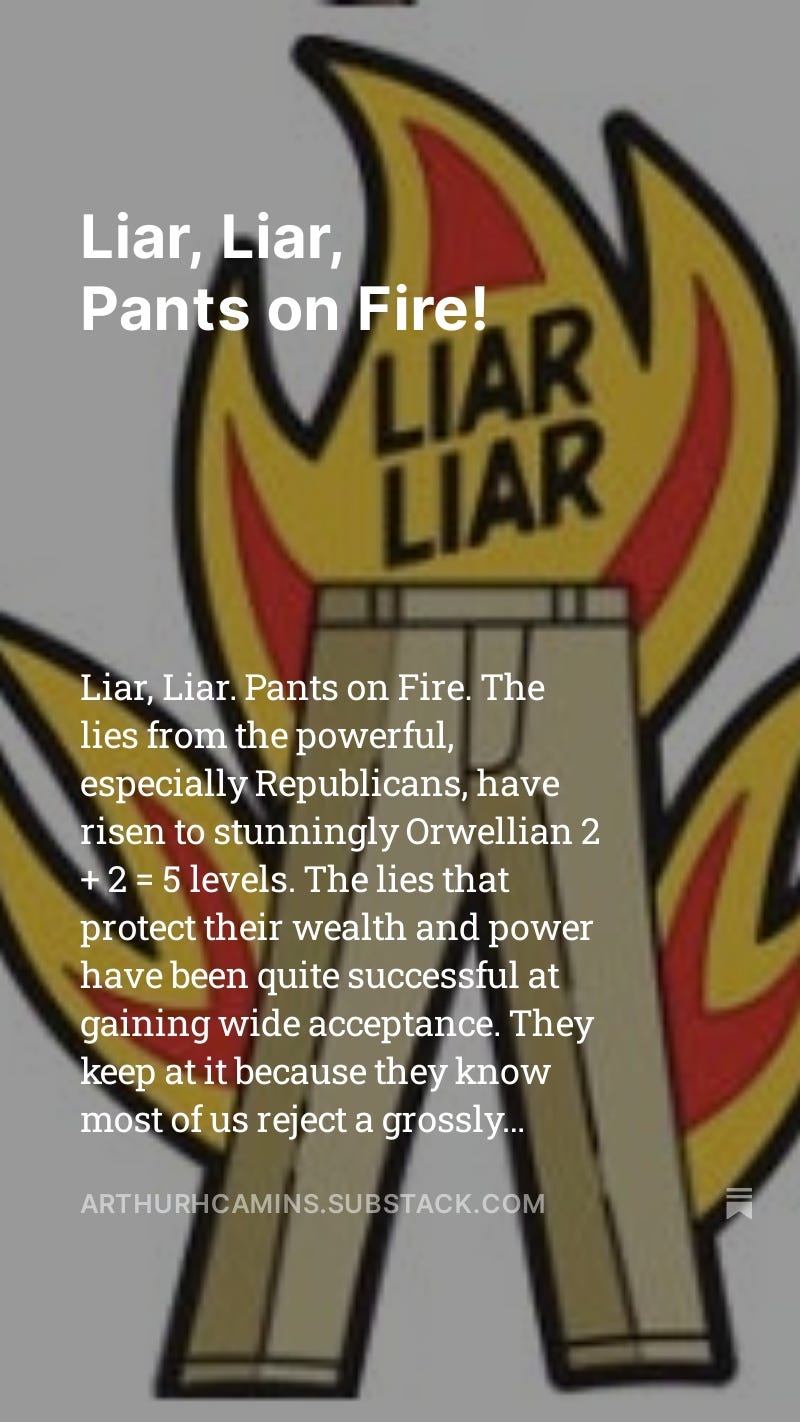 Liar, Liar, Pants on Fire. Liar, Liar. Pants on Fire. The lies… | by ...