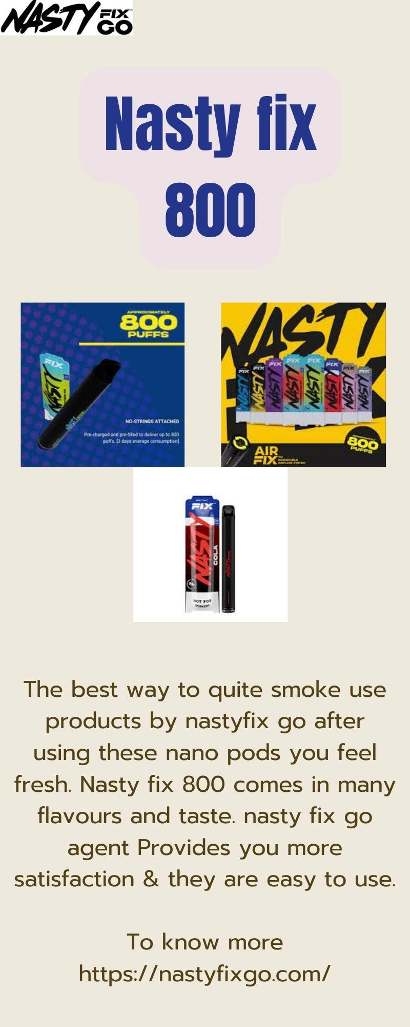 Nasty Fix 800- Nasty Fix Go - Nastyfixgo - Medium