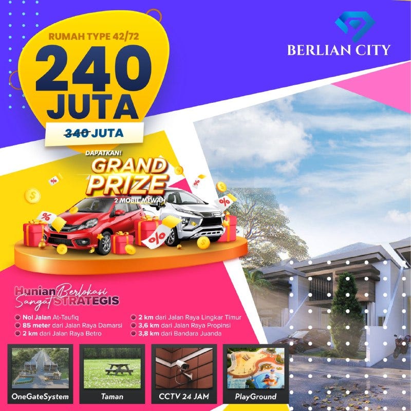 Perumahan Murah di Sidoarjo — NEW LAUNCHING! BERLIAN CITY, Rumah Murah ...