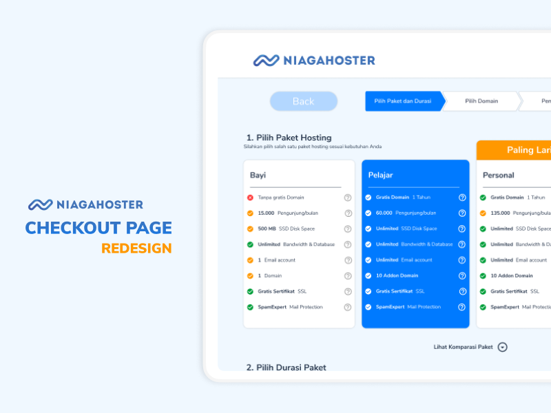 Niagahoster checkout page redesign | by Muhammad syauqi | Medium