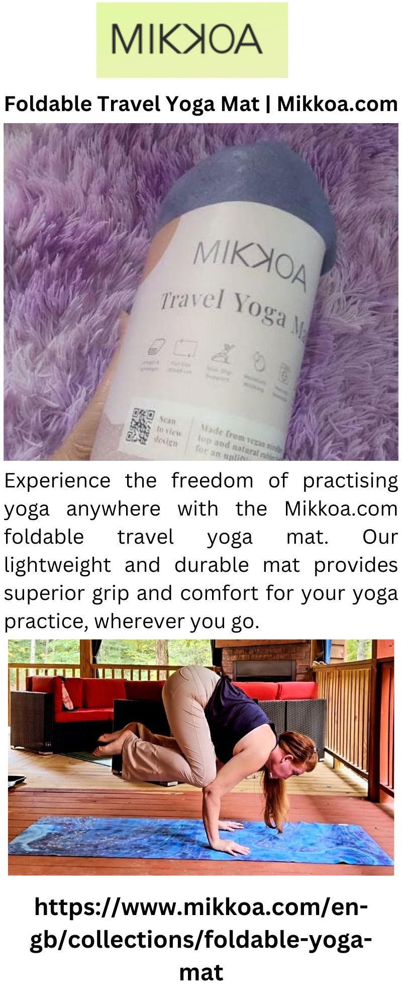 Foldable Travel Yoga Mat | Mikkoa.com - Mikkoa - Medium