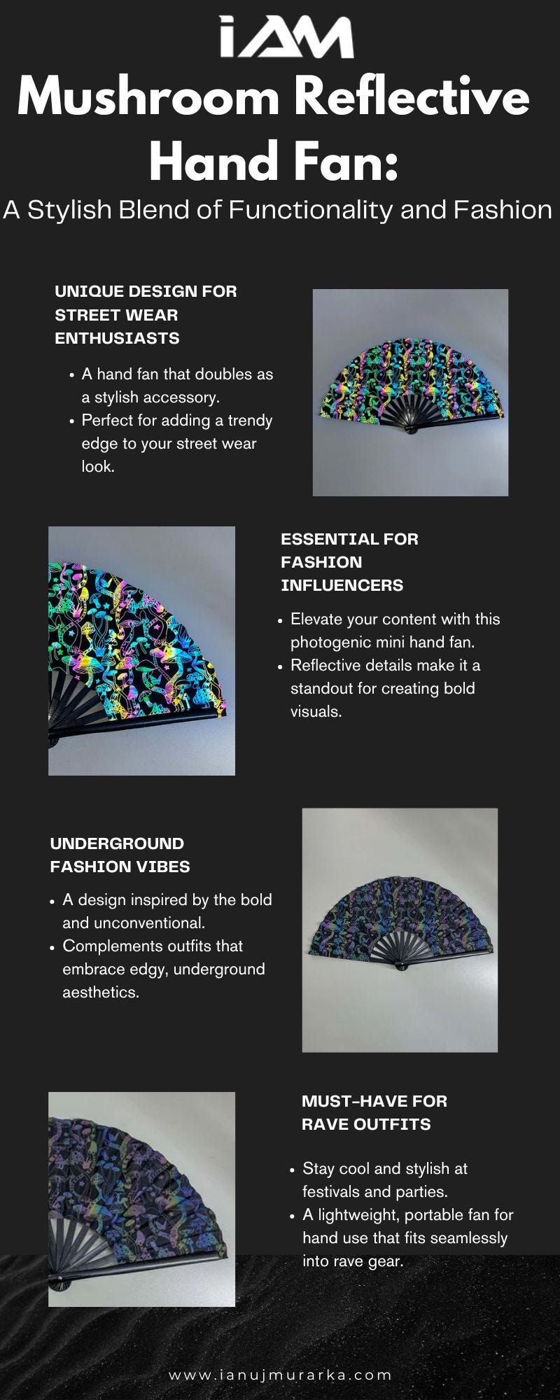 Mushroom Reflective Hand Fan: A Stylish Blend of Functionality and ...