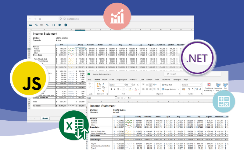 View Server Side Excel Xlsx In A Client Side Data Viewer Using Aspnet By Mescius Inc
