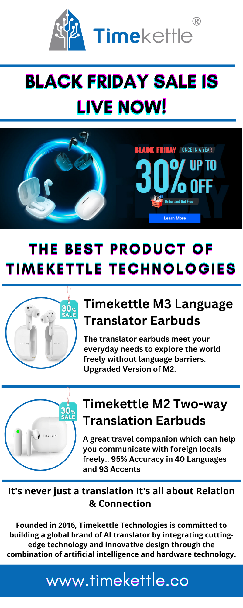 Timekettle M3 Translator Earbuds - Timekettle Technologies - Medium