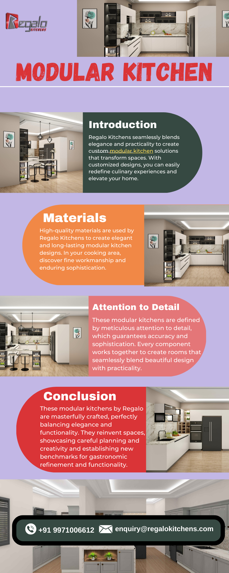 Modular kitchen - Regalo kitchens - Medium