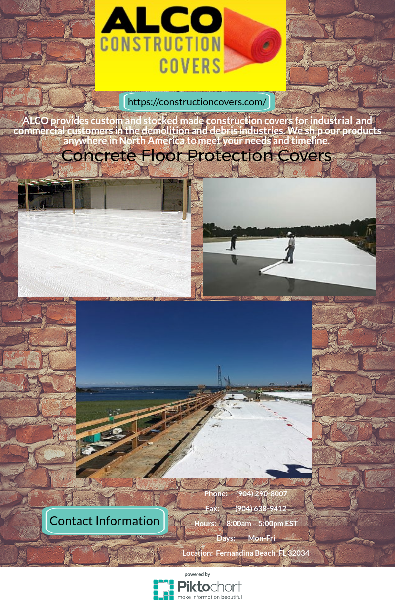 Concrete Floor Protection Covers. Temporarily protect concrete slabs ...