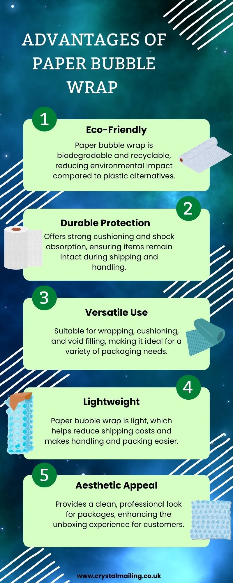 Advantages of Paper Bubble Wrap - Crystal Mailing - Medium