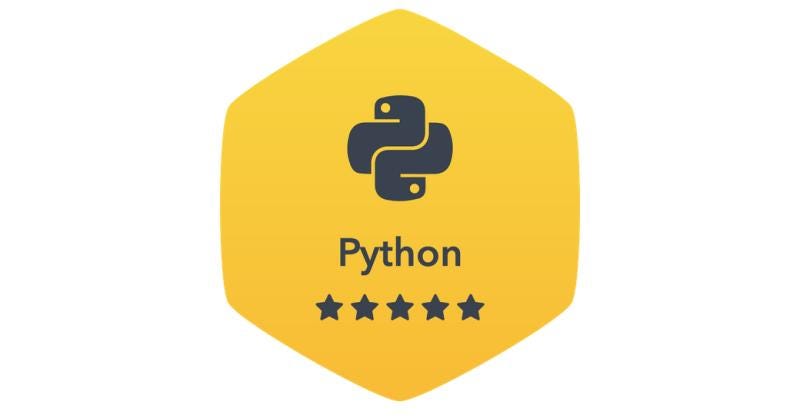 Earned Gold Badge of Python on Hackerrank. - Mayuri Narute - Medium
