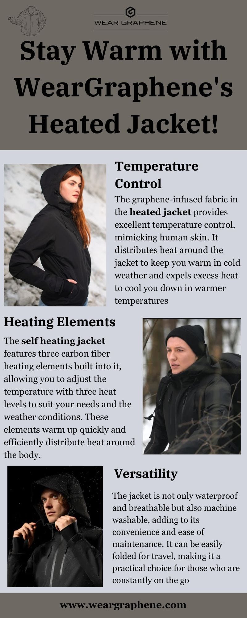 Stay Warm with WearGraphene’s Heated Jacket! - Weargraphene - Medium