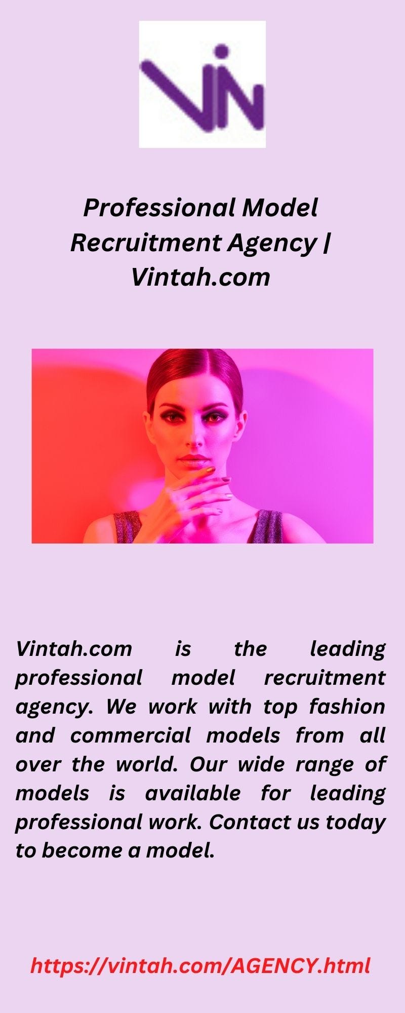 Professional Model Recruitment Agency | Vintah.com - Vintah - Medium