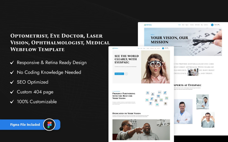 OPTHA — Modern & Responsive Medical Webflow Website Template | by ...