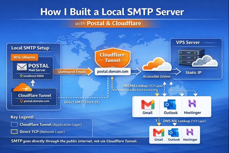 How I Built a Local SMTP Server Using Postal and Cloudflare to ...