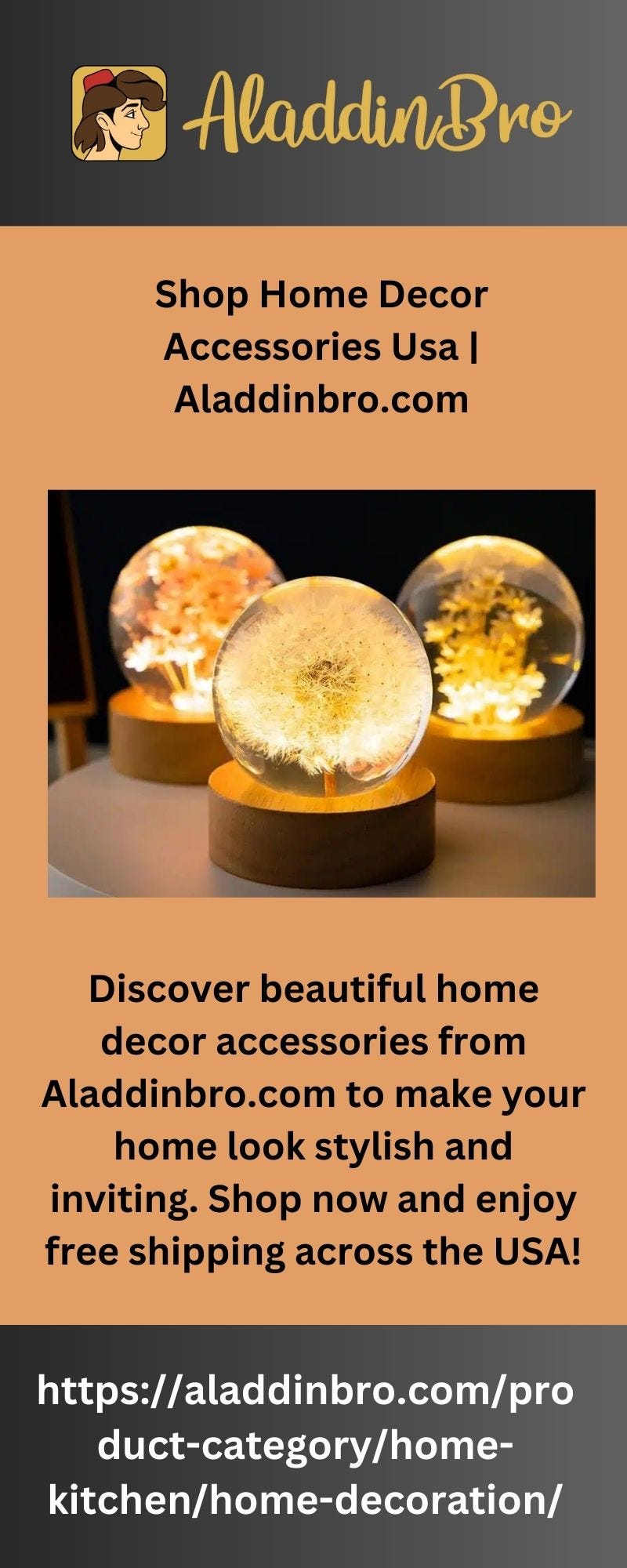 Shop Home Decor Accessories Usa | Aladdinbro.com - Aladdinbro - Medium
